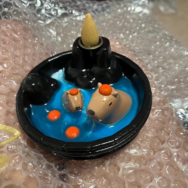 Adorable Capybara Backflow Incense Burner - Relaxation Essential for ...