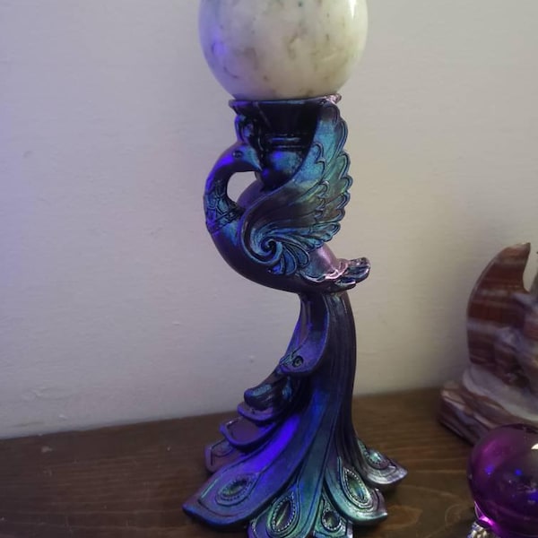Phoenix Crystal Sphere Display | Bird Crystal Ball Holder | Home Decor ...
