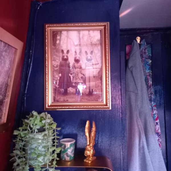 Rabbit Cult of the Forest, Vintage Photography, Art Poster Print, Dark ...