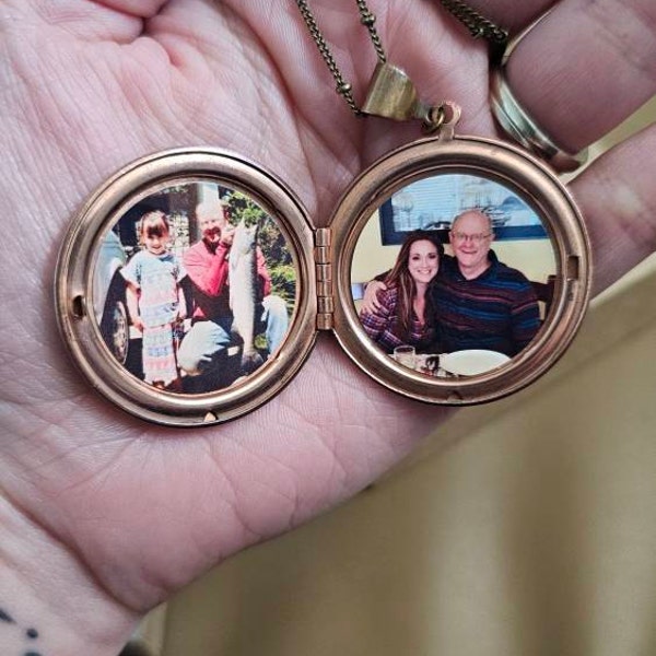 Vintage Locket Moon Necklace • Personalized Gift Jewelry • Celestial ...