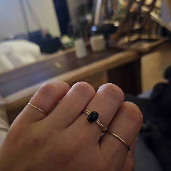 Ruby Ring/ 14k Gold Filled Stacking Ruby Ring/ Stackable/ Silver Ruby Ring/ Dainty Ring ...