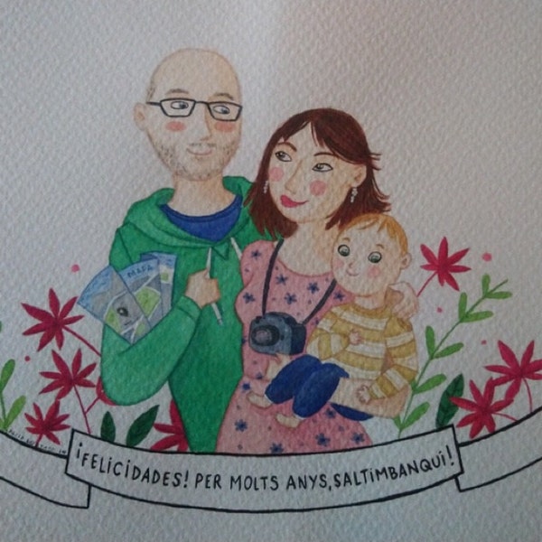 Custom Family Tree Painting, Genealogy Family Portrait Artwork, Digital ...