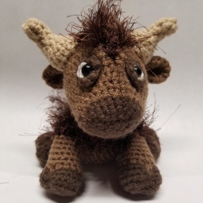 Mini Bison, Mini Bison Crochet Pattern, Crochet Pattern, Crochet Bison ...