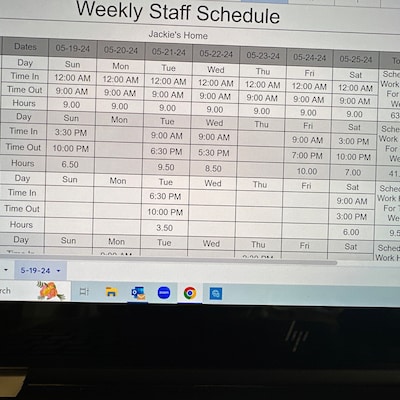 Weekly Dog Kennel Schedule Template Google Sheets Editable Spreadsheet ...
