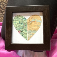 Graduation Gift for Graduate Personalized Map Heart Framed - Etsy