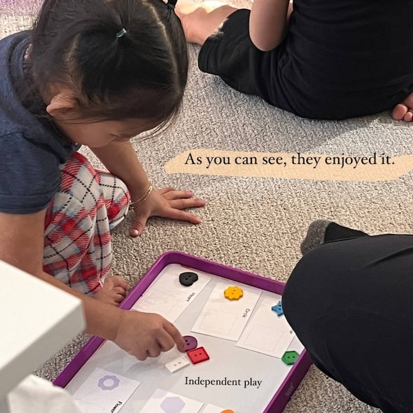 Pom Patterns Task Box Activity- Montessori Learning Toys- Special Needs ...