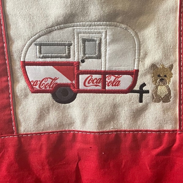 Camper Applique Embroidery Design. Camper Trailer Embroidery Design ...
