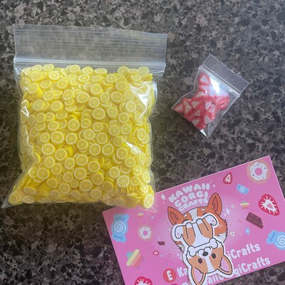 Lemon Clay Slices Mini Fimo Lemons Embellishments for Slime, Decoden ...