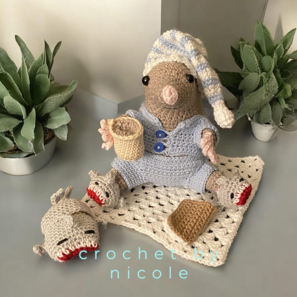 Murphy the Sleepy Mole, Crochet Pattern - Etsy