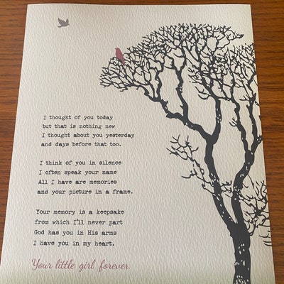 Remembrance Family Tree Grief Grieving Art Print Memorial Loss Loved ...