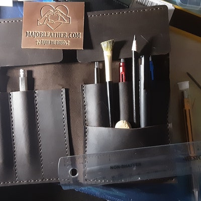 Leather Pencil Case Leather Pencil Pouch Pen Leather Case Tool Case ...