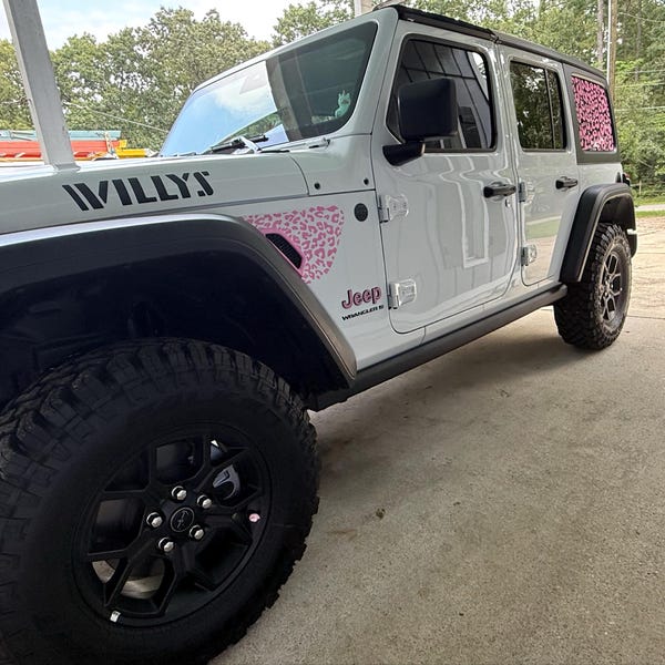 Leopard Print Graphics Decals Fit Jeep Wrangler Unlimited 4dr Jku JLU ...