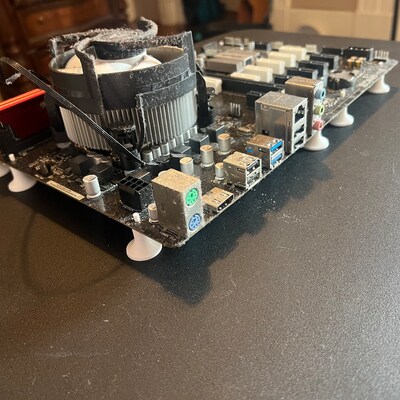 CPU Mining Motherboard Stand Full Size GPU Riser Stand 3D Print Master ...