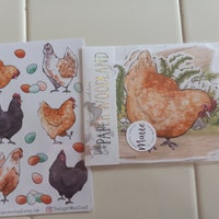 Chicken Planner Stickers, Cute Farm Stickers, Hand Drawn Watercolor Hen ...