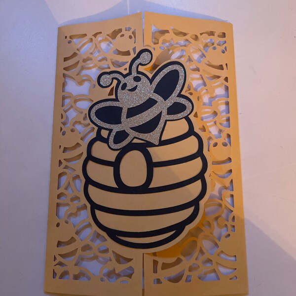 Spring Cards SVG Files Cricut Cut Files Bees Spring File Honeycomb ...