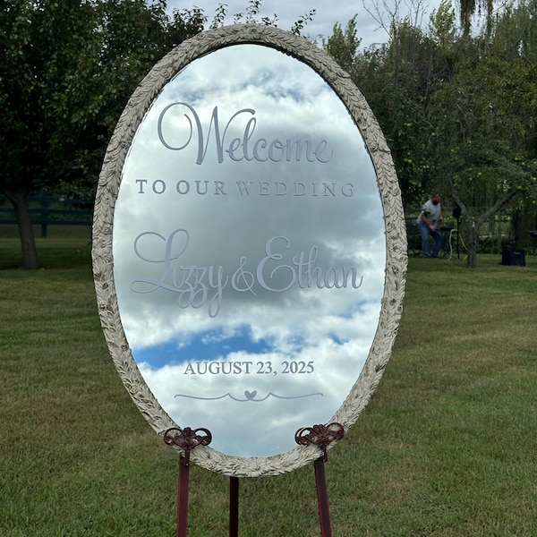 Wedding Welcome Decal Sticker-personalized Couples Names and Dates ...