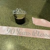 90 Years Blessed Sash 90th Birthday Sash 90th Birthday Party 90 and ...