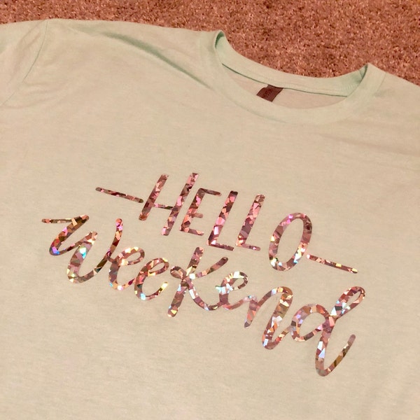 Hello Weekend SVG Cut File, Weekend Svg, Handlettered Cut File for ...