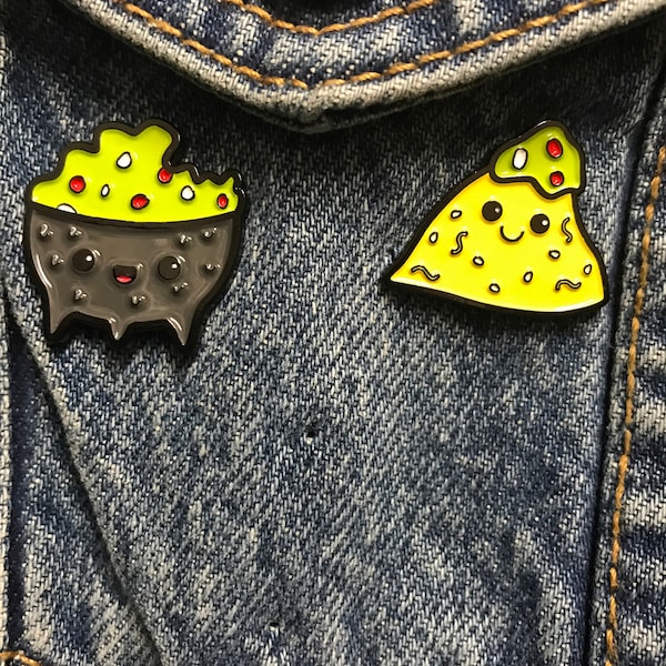Chip & Guac Enamel Pin Set of 2 - Soft Enamel Pins - Lapel Pins - Food ...