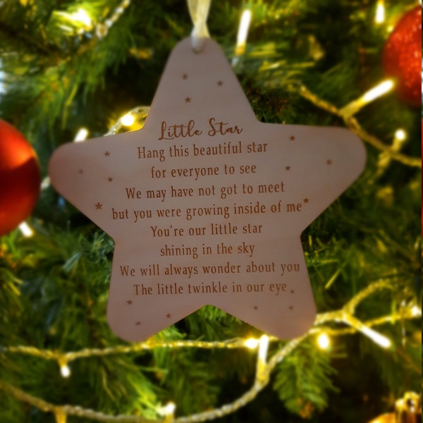Baby Loss & Remembrance Star Miscarriage Keepsake Gift - Angel Baby ...