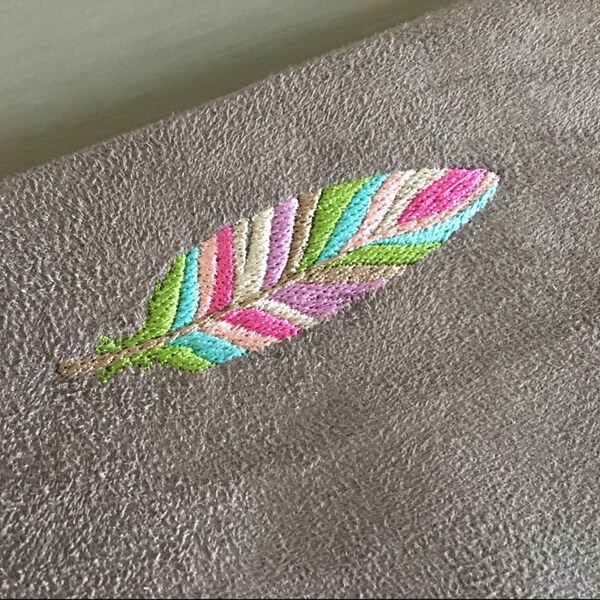 Whimsical Pastel Boho Feather Machine Embroidery File Design 4 X 4 Inch ...