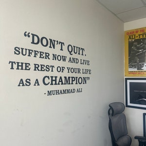 Focus Wall Decal Motivational Sign Gym Quote Word Cloud Poster Fitness ...