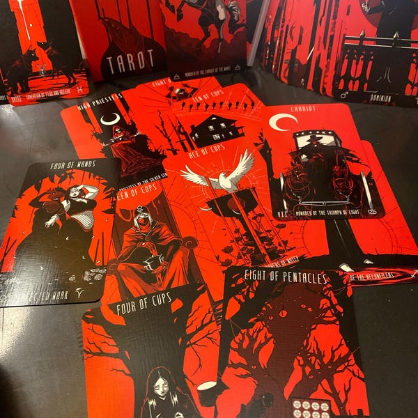 Red Hand Tarot Deck - 1st Edition With Rigid Box and Guide Booklet - Etsy