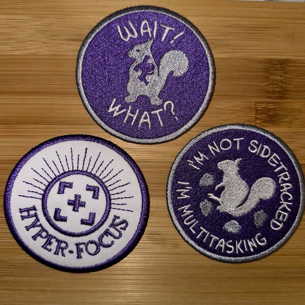 ADHD Gifts, Autism Acceptance Iron on Patch, Mental Health Embroidery ...