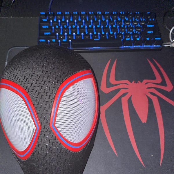 Custom Mask Big Eyes Version Miles Morales Cosplay Mask Spiderman Mask ...