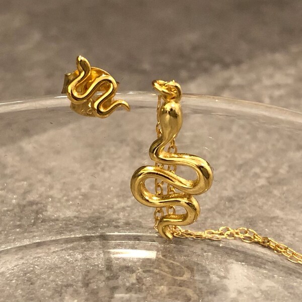 Small Snake-shaped Stud Earrings - Etsy