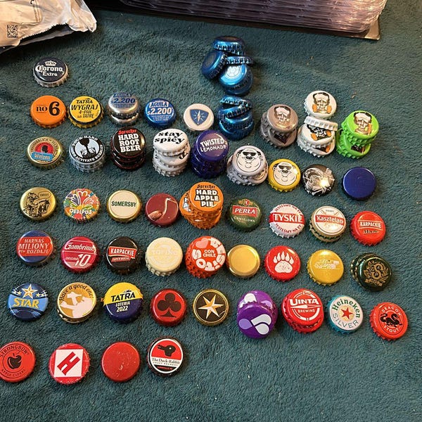 200 ((MIXED)) Beer Bottle Caps, Assorted Caps, NO DENTS, One Lb Cap Lot ...
