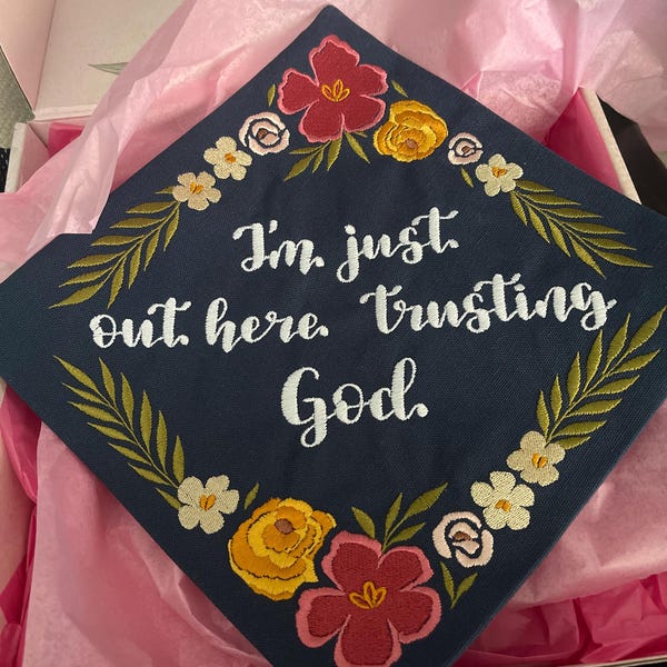 Blank Fabric DIY Grad Cap Topper | Grad Cap Decoration Topper | Grad ...