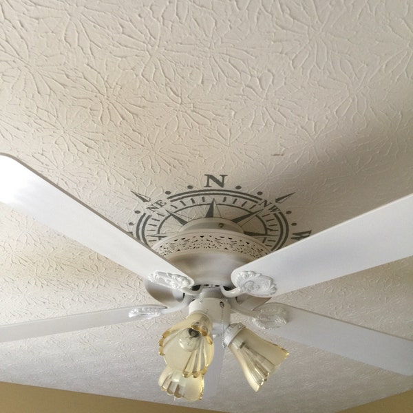 Ceiling Decal Chandelier Medalion Compass Rose WALL DECAL Nautical ...