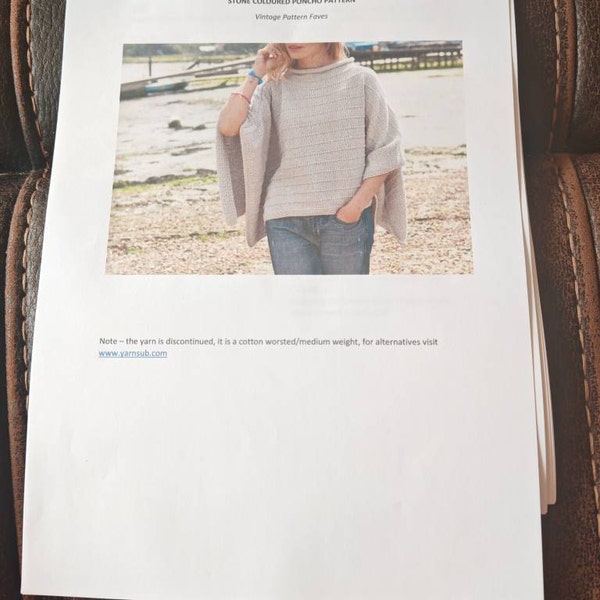 Poncho Women KNITTING PATTERN Instant Download/worsted Medium Weight ...