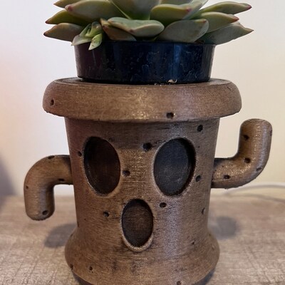 3D Printed Hand-painted Gyroid Lloid Succulent Planter Vase Inspired by ...