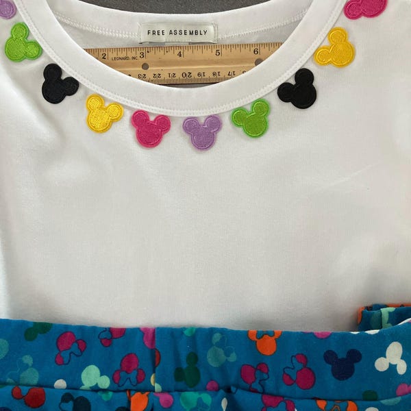 Set of 7pcs 14pcs 21pcs Small Tiny Mini Mouse Head Embroidered Iron on ...