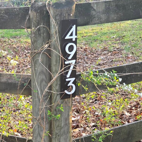 10 Inch Modern House Numbers & Letters, Floating or Flush, Durable ...