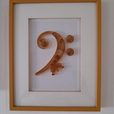 Bass Clef Wall Art, Wall Decor, Bass Clef Paper Art, Bass Clef Gift ...