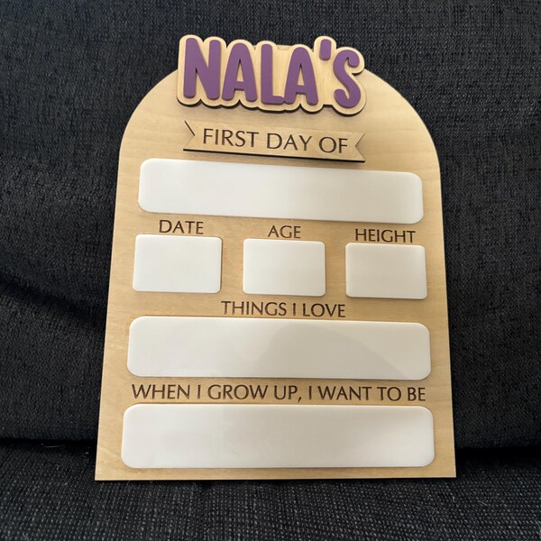 First Day of School Sign, Personalized Back to School Sign, Homeschool ...