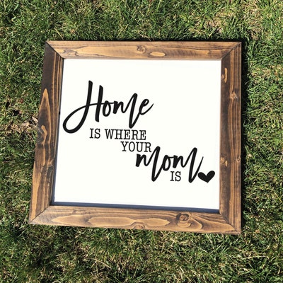 Home is Where Your Mom Is Mom Svg Mom Sign Mother's Day - Etsy