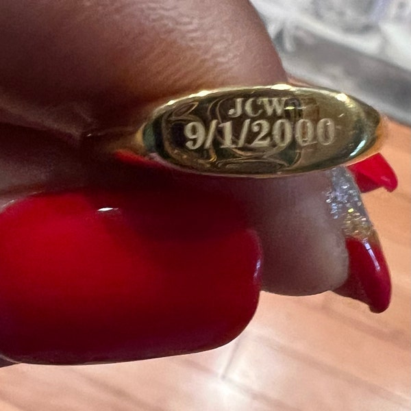 Date Year Number Engraved Ring / Monogram Initial Ring / Personalized ...