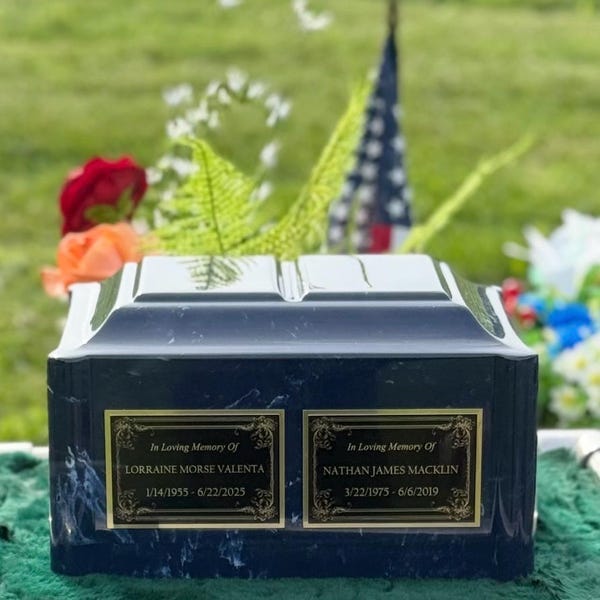 Cremation Urn Name Plate Custom Engraved Memorial Urn Tag Plaque Black ...