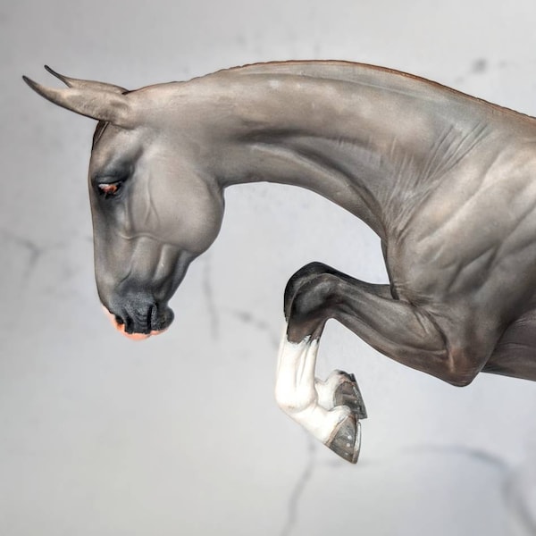 RESIN 1:9 Mule "daisy" Replacement Head + Ears for Customizing Breyer ...