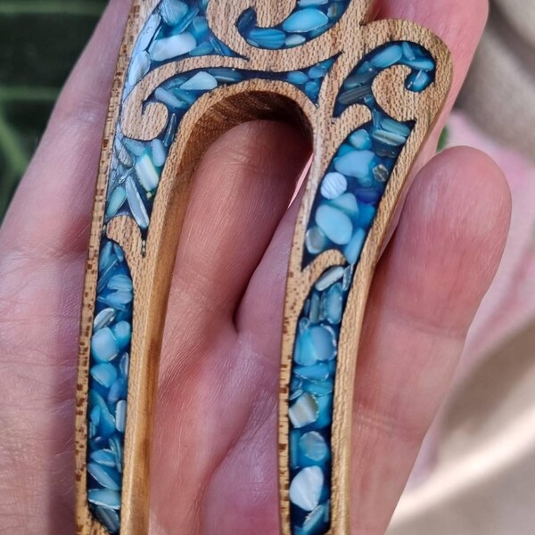 Orange Crescent Moon Hair Stick: Resin Gold Foil Celestial Bun Holder ...