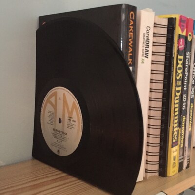 Trimmed Bookends Made From Vinyl Records - Etsy