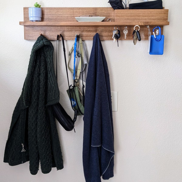 Entryway Organizer Wall (all in One) - Coat Rack Wall Mount, Entryway ...