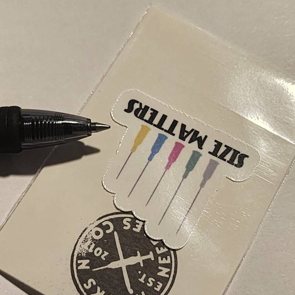 IV Size Matters Vinyl Decal Sticker - Syringe Sticker - Nursing Student ...