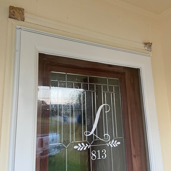 Front Door Decal #4 -personalized Storm Door Decal-family Monogram ...