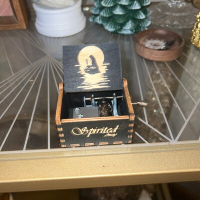 Spirited Away Music Box Theme Music Chest Wooden Engraved Handmade ...