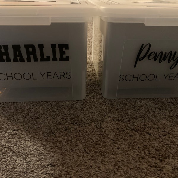Personalized School Organization File Tote Labels - New & Updated Fonts ...
